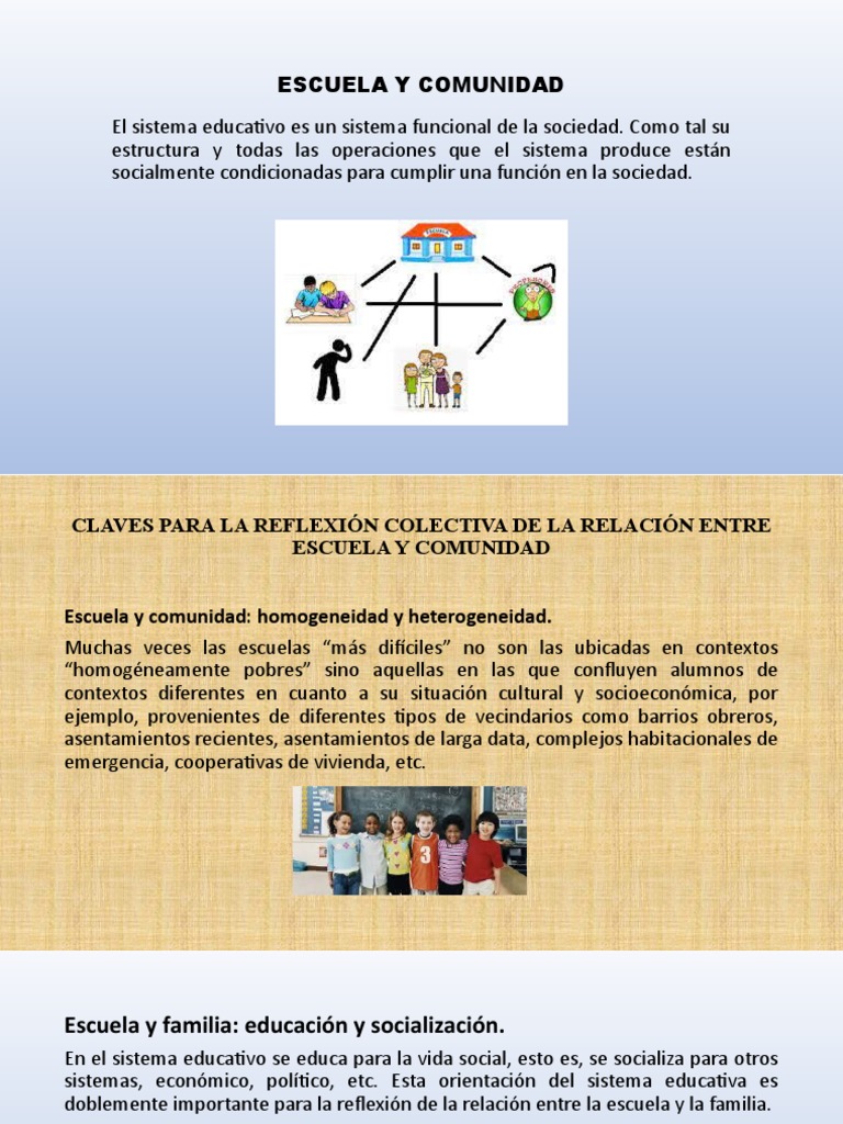Escuela y Comunidad | PDF