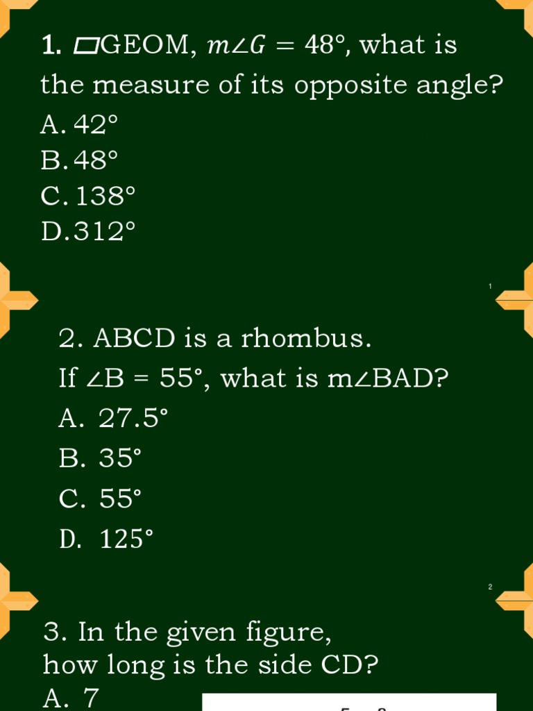 Q3-Reviewer Final | PDF | Rectangle | Elementary Mathematics