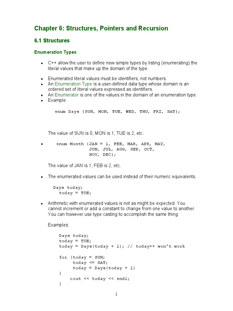 ch6 Structs Pointers Recursion | PDF | Pointer (Computer Programming) | Recursion