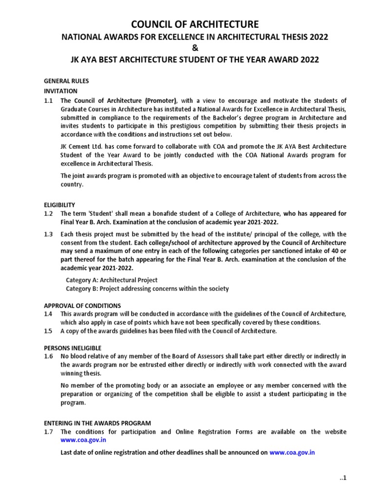 2022 Architecture Thesis Awards | PDF | Thesis