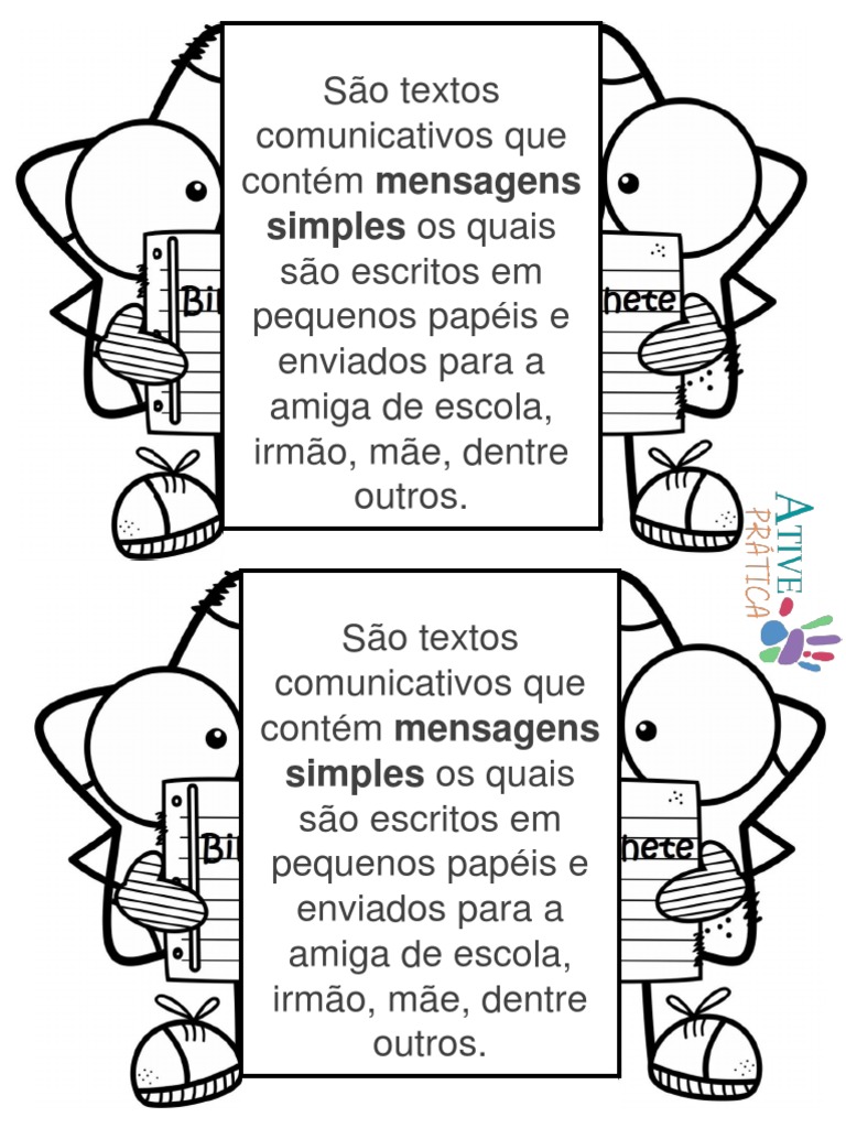 Genero Textual Bilhete 1 e 2 | PDF