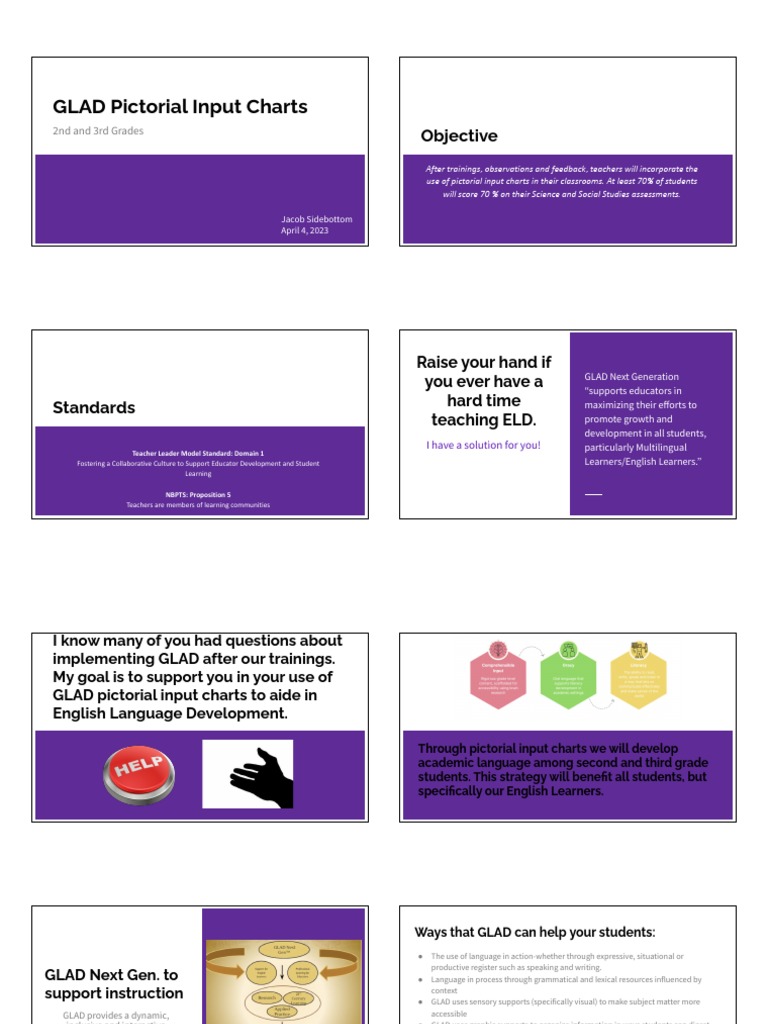 GLAD Pictorial Input Charts for ELD | PDF