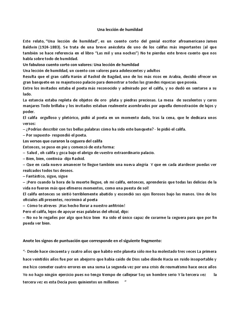 Lección de humildad del califa Rashid | PDF | Poesía | Clásicos