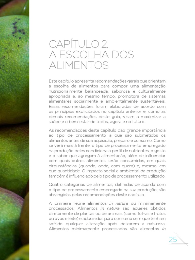 Guia Alimentar (In Natura e Minimamente Processados) | PDF | Alimentos ...