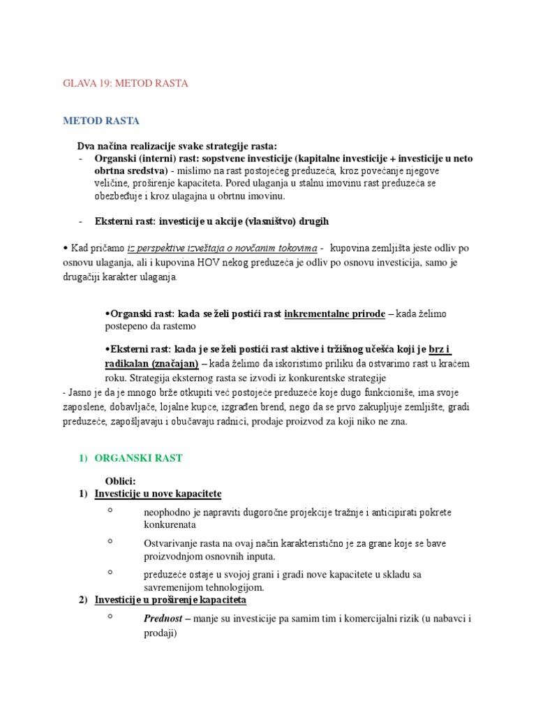Glava 17 Strategijski Menadzment | PDF