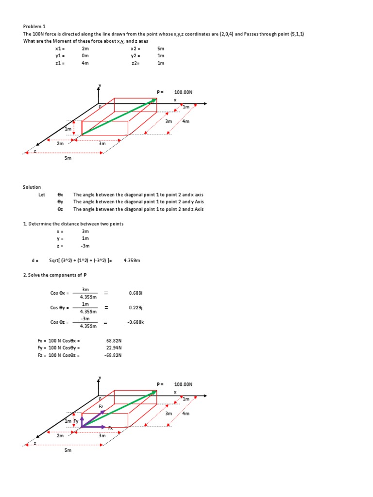 Vector Ex Problem Operation-of-Forces | PDF | Geometry | Mathematical Physics