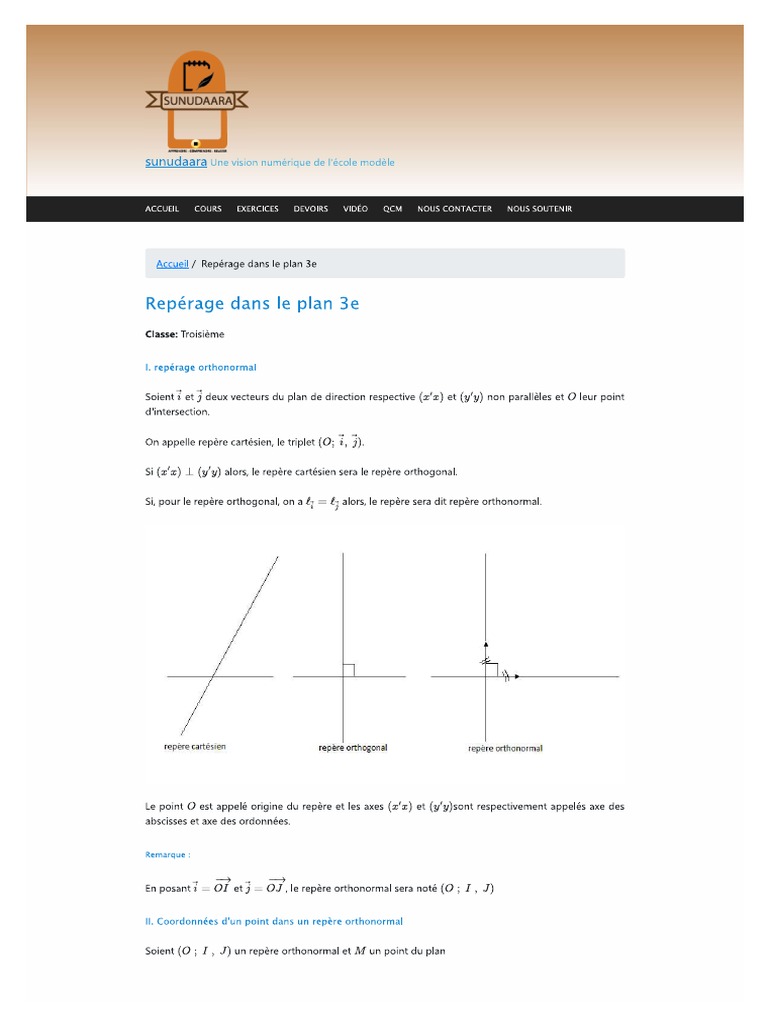 Reperage Dans Le Plan 3e 0 | PDF