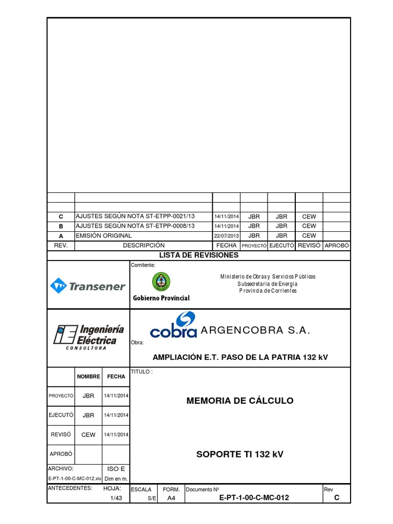 Iso-8859-1 - Q - E-PT-1-00-C-MC-012 5FC 5FMemoria - de - C E1lculo - Soporte - Tran ...