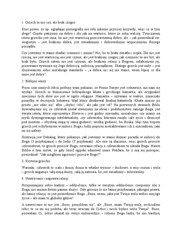 Czym Jest Grzech | PDF