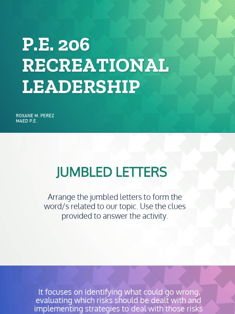 Managing Risk in Recreation Program | PDF | Risk | Risk Management