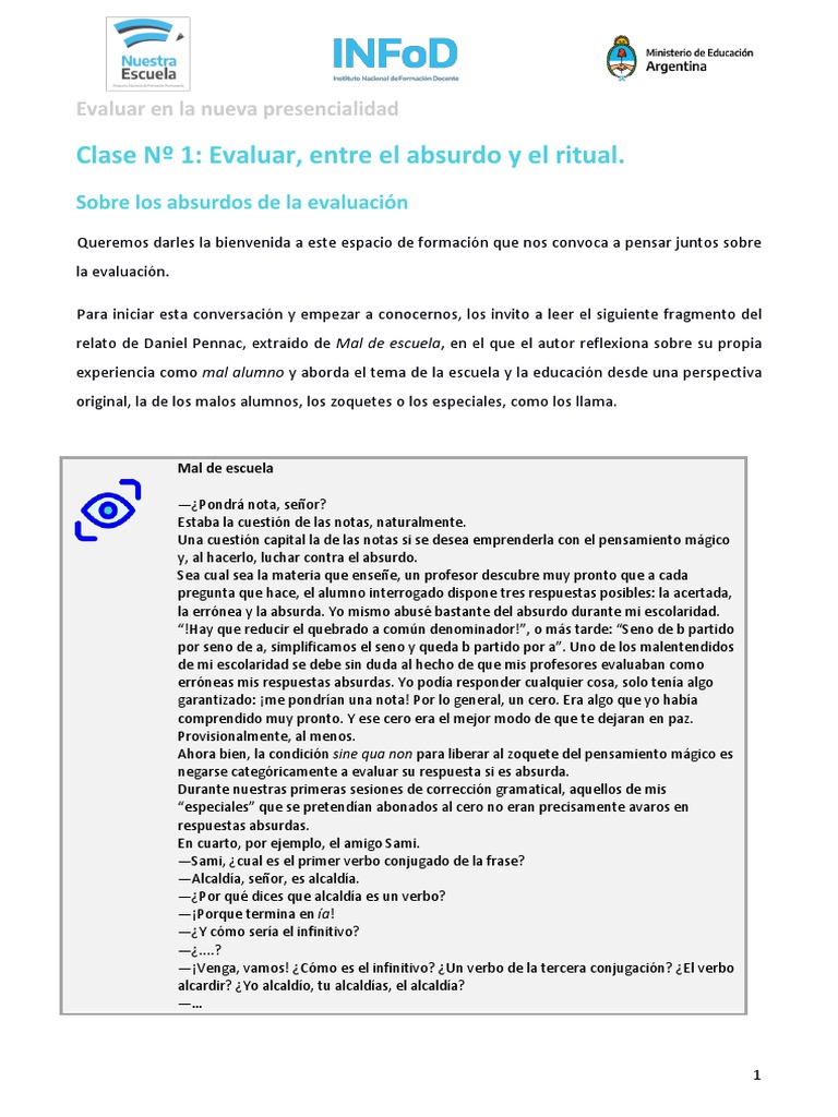 185_Clase1 | PDF | Evaluación | Verbo