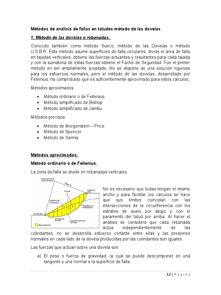 Análisis de Taludes: Dovelas y Rebanadas | PDF | Fricción | Fuerza