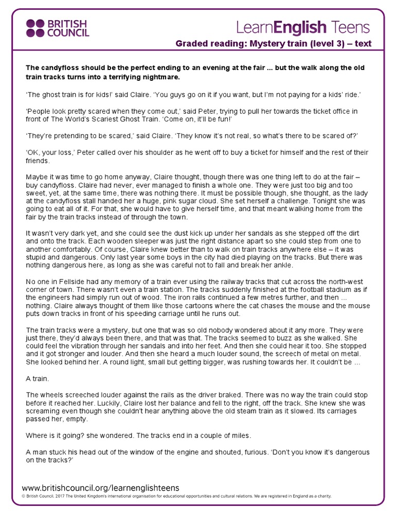 Mystery - Train - Level - 3 - Text Másolata | PDF | Train