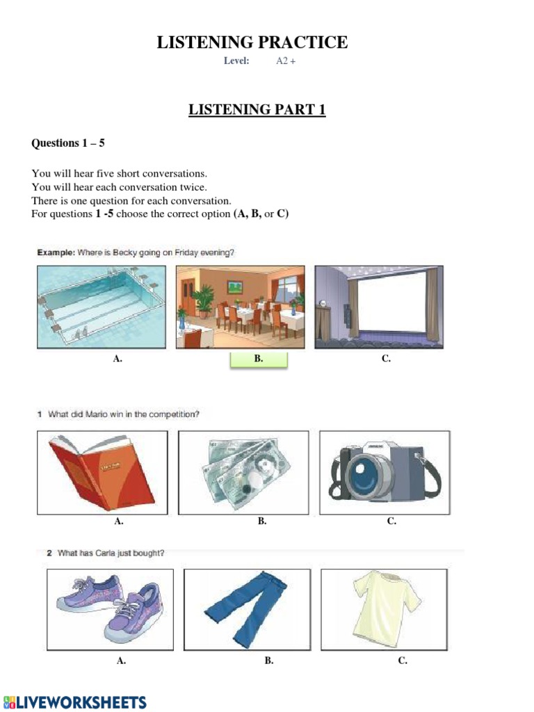 Listening Practice | PDF