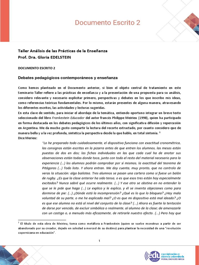 Documento Escrito 2 | PDF | Enseñando | Aprendizaje