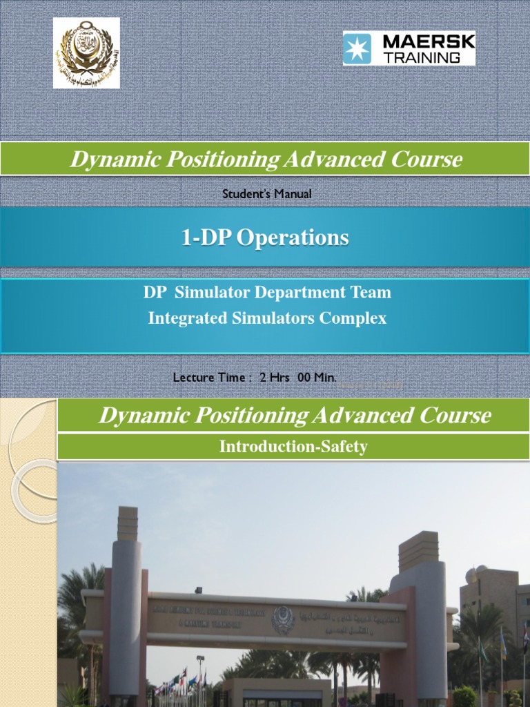 Dynamic Positioning Advanced Course: 1-DP Operations | PDF