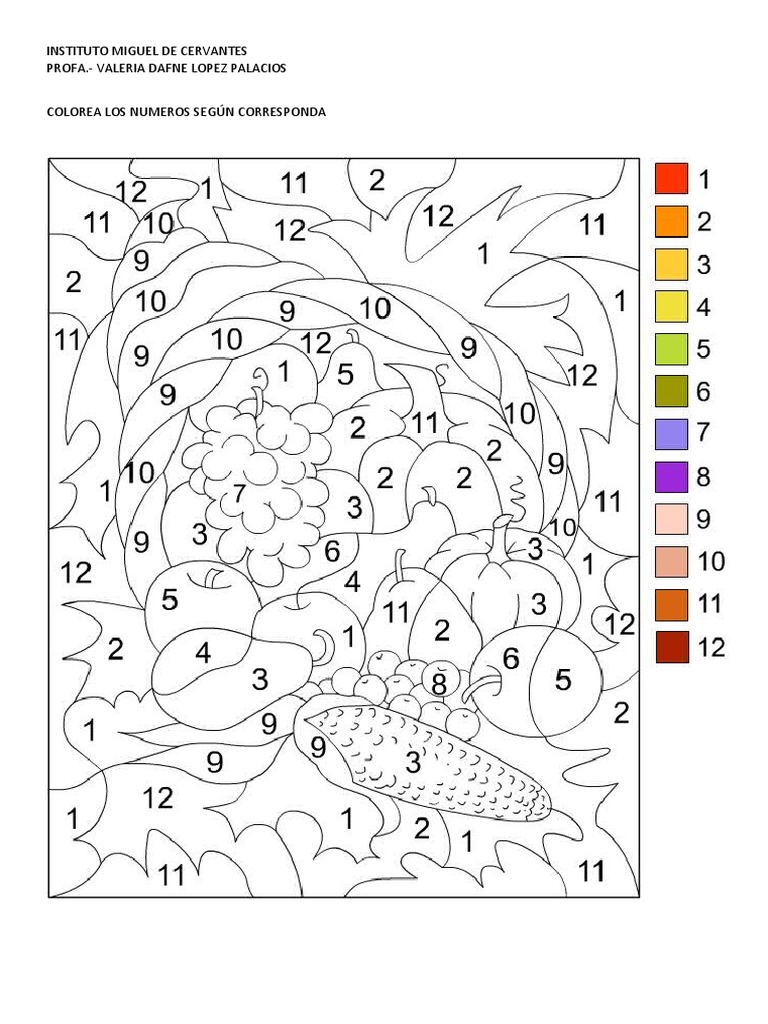 Colorea Los Numeros Según Corresponda | PDF