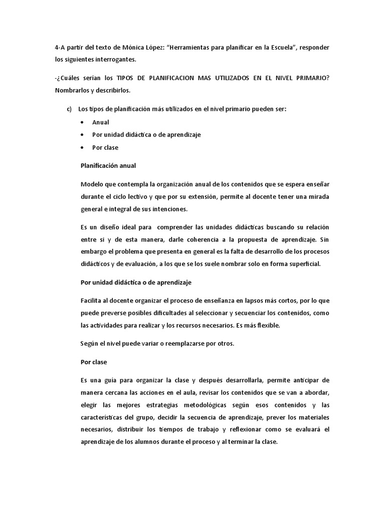 4 Herramientas Para Planificar Pdf Enseñando Aprendizaje