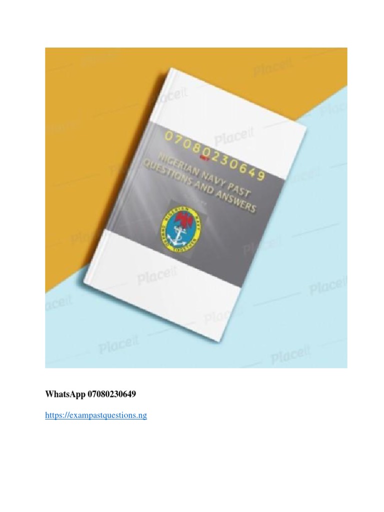 NAVY Exam Past Questions and Answers | PDF | Area | Triangle