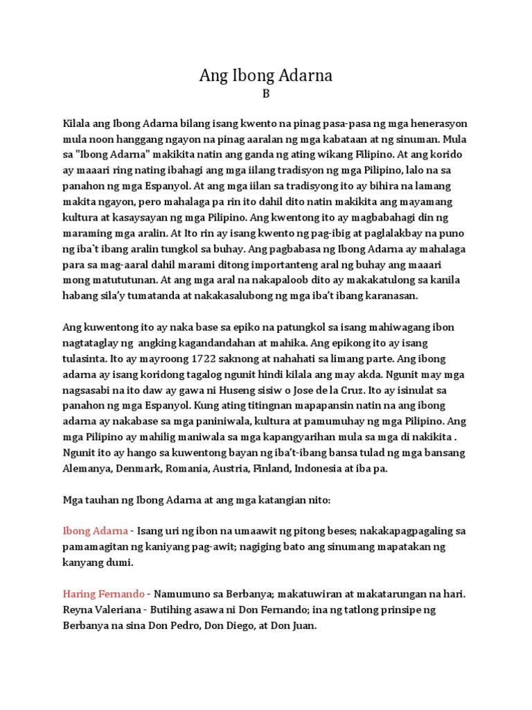 Ang Ibong Adarna | PDF