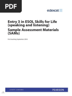 Entry 1 in ESOL Skills For Life (Speaking and Listening) Sample ...