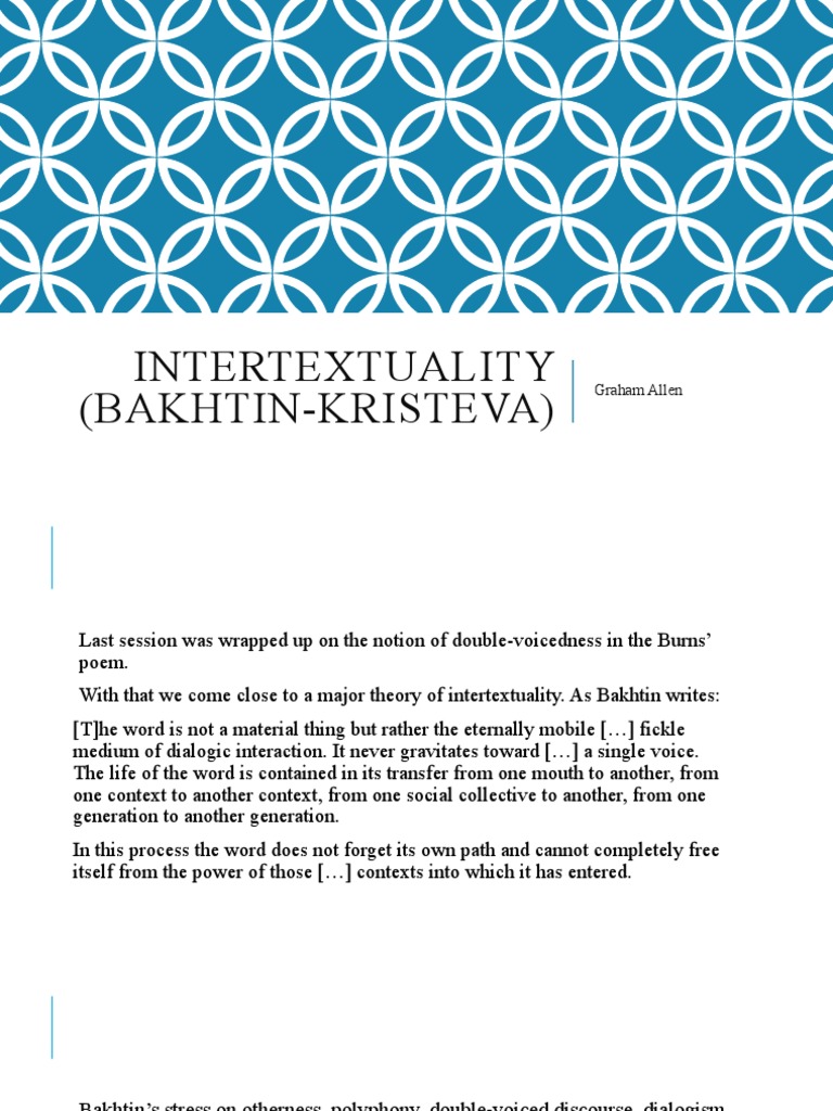 Intertextuality & Dialogism | PDF