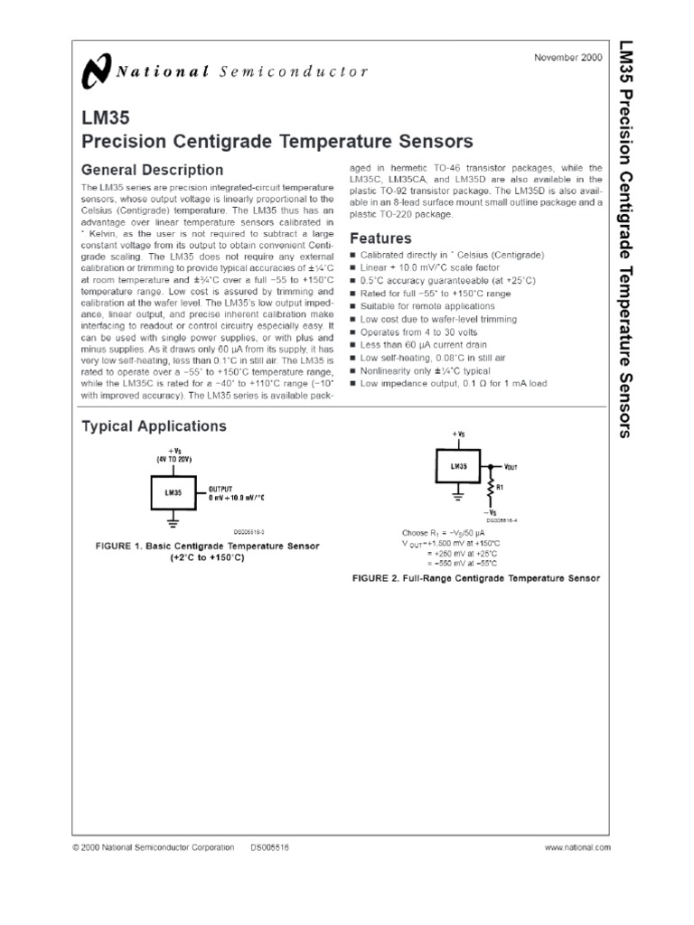LM35 Datasheet | PDF