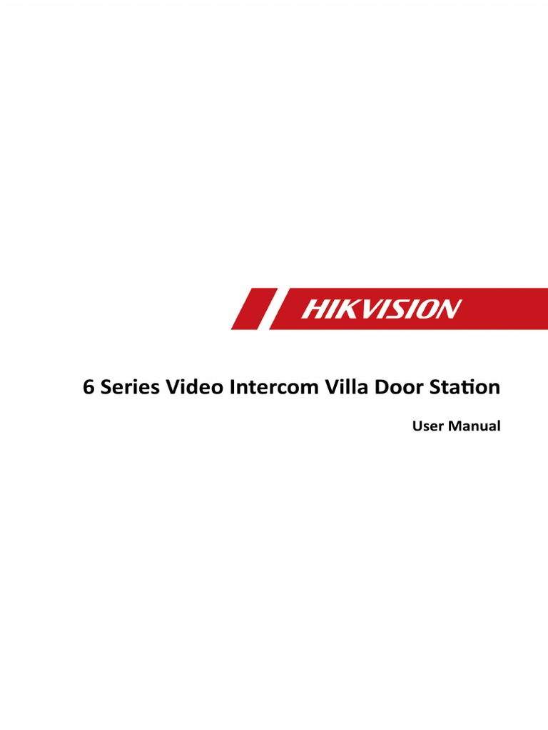 UD20205B A - 6 Series Video Intercom Villa Door Station - User Manual - 2.2.3 - 20230321 | PDF ...