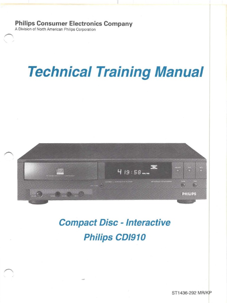 Philips CD-i 910 Technical Manual | PDF | Cd Rom | Compact Disc