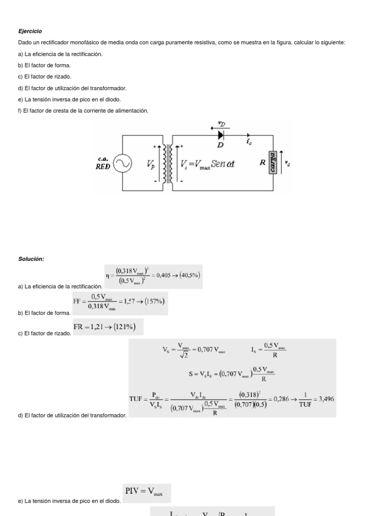 Ejercicios de Diodos | PDF