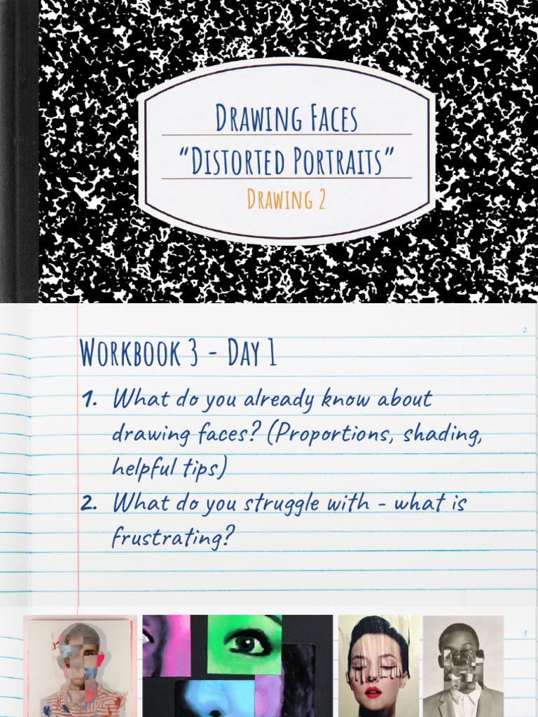 Portrait Drawings Distorted Fragmented Faces 1 | PDF