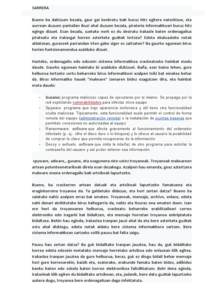 Euskera | PDF