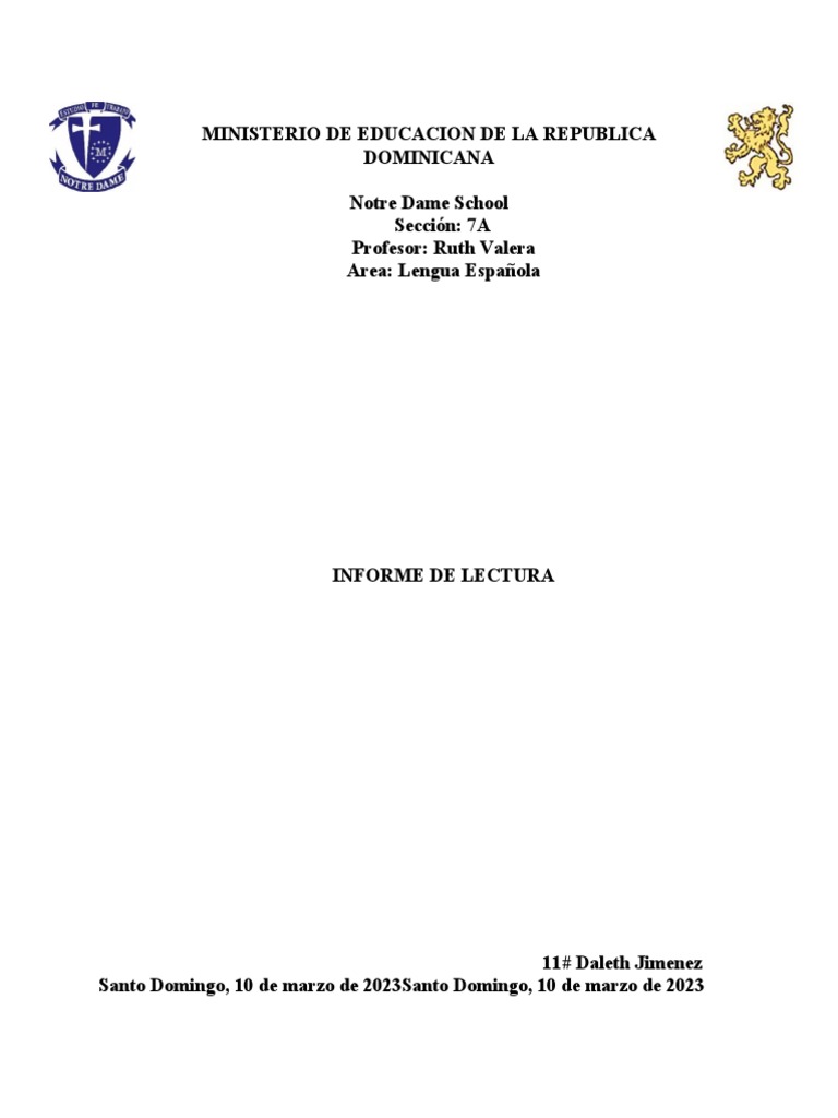 Informe De Lectura Versión Final Pdf 0205