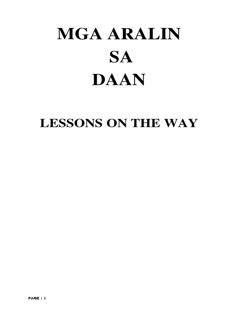 Lessons On The Way | PDF