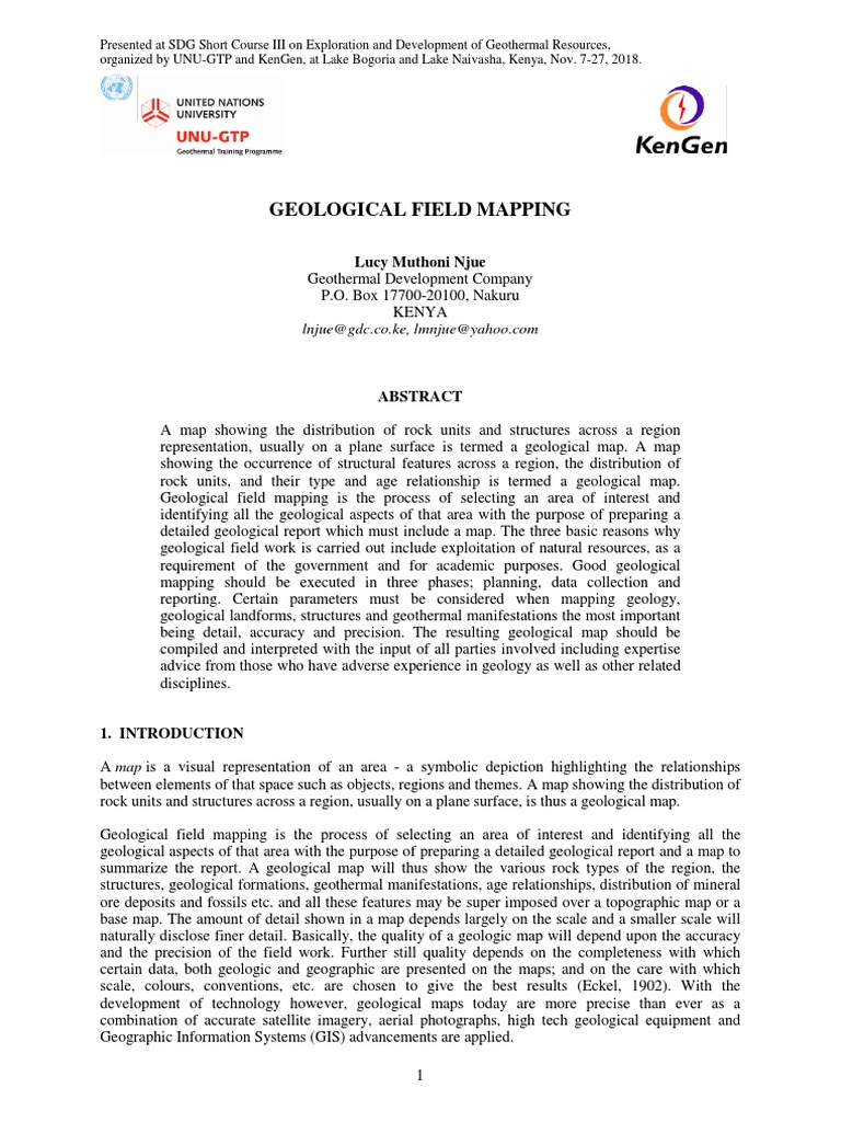Geological Field Mapping Download Free Pdf Geology Map