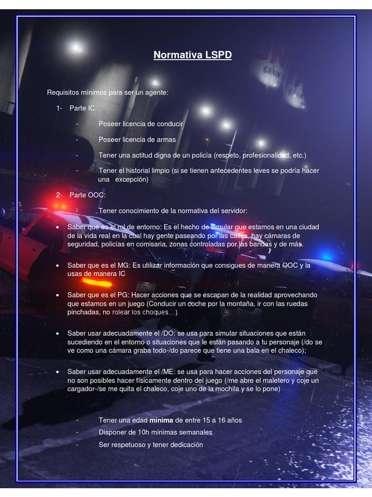 Normativa LSPD | PDF | Policía | Cumplimiento de la ley