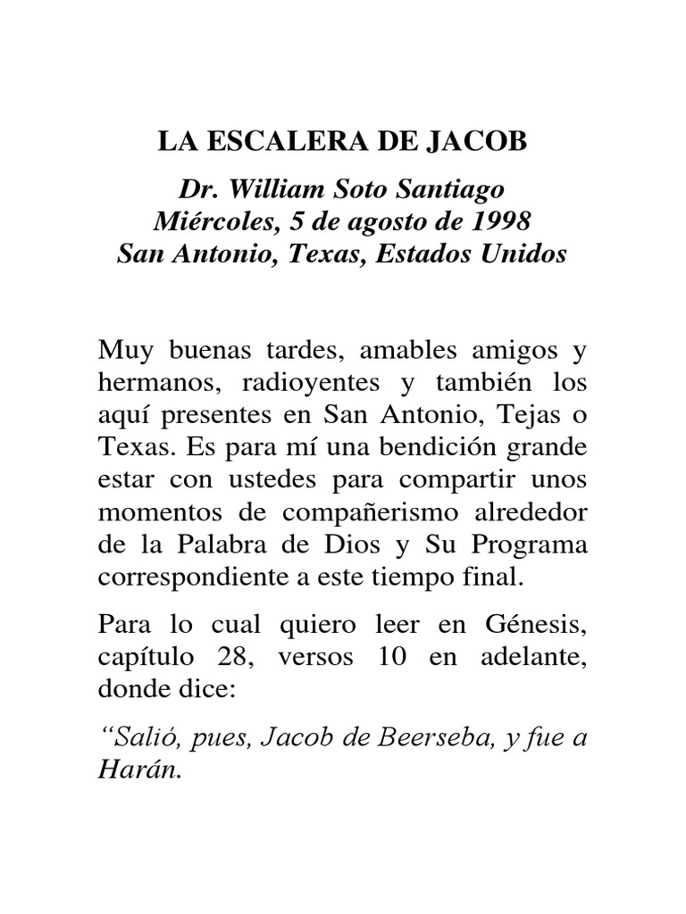 La Escalera de Jacob y su Significado | PDF | Cristo (título) | eucaristía
