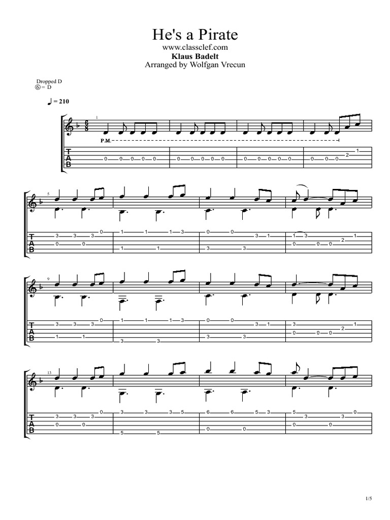 Hes A Pirate by Sungha Jung | PDF