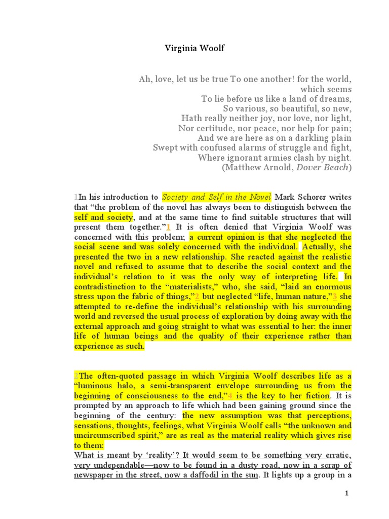 Virginia Woolf | PDF | Experience | Thought