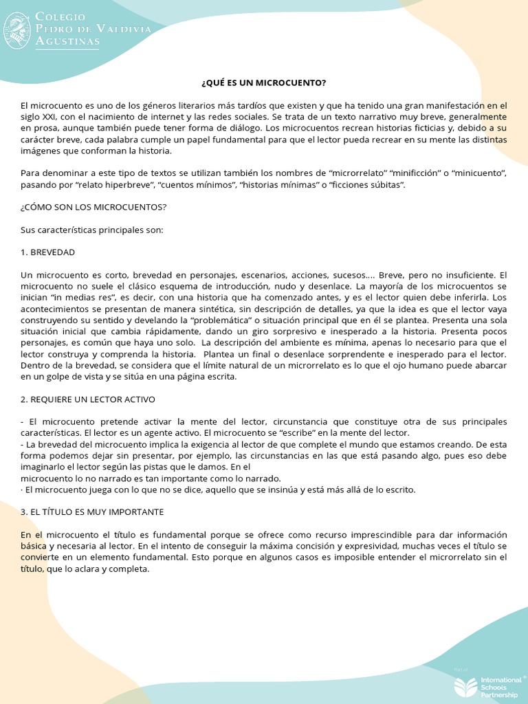 ¿Qué Es Un Microcuento? | PDF
