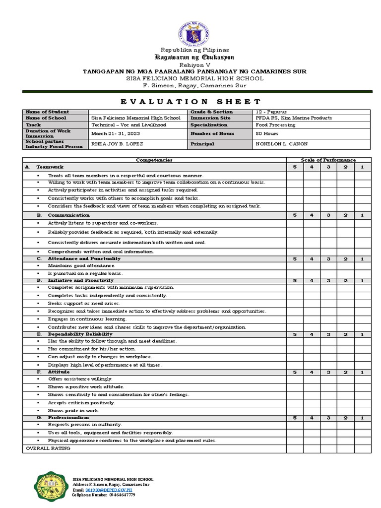 Evaluation Tool | Download Free PDF | Cognition | Cognitive Science