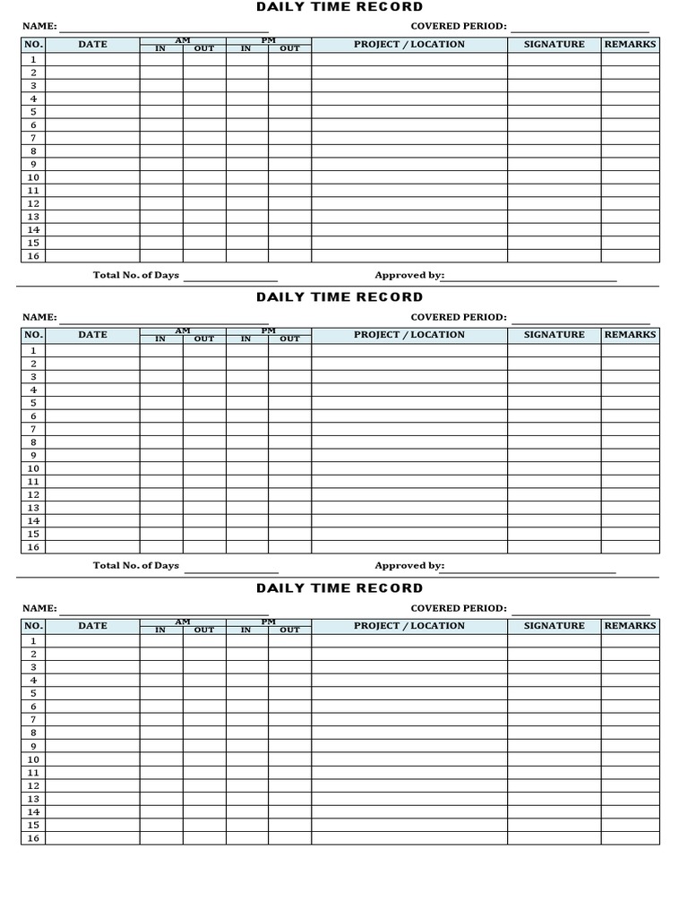Daily Work Logs and Time Tracking Sheet | PDF