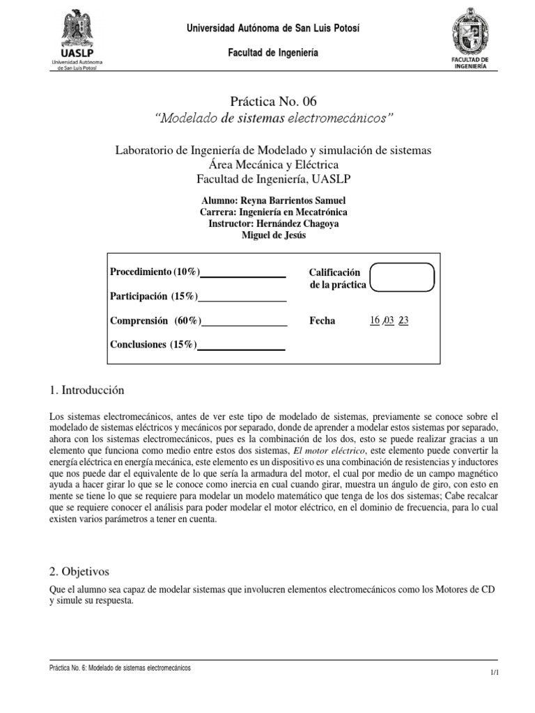 P06 MSS Reyna Barrientos Samuel Uriel Jue1819 | PDF | Ecuaciones ...