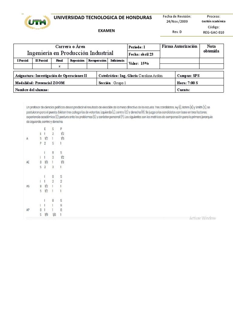 Examen Io2 Final | PDF