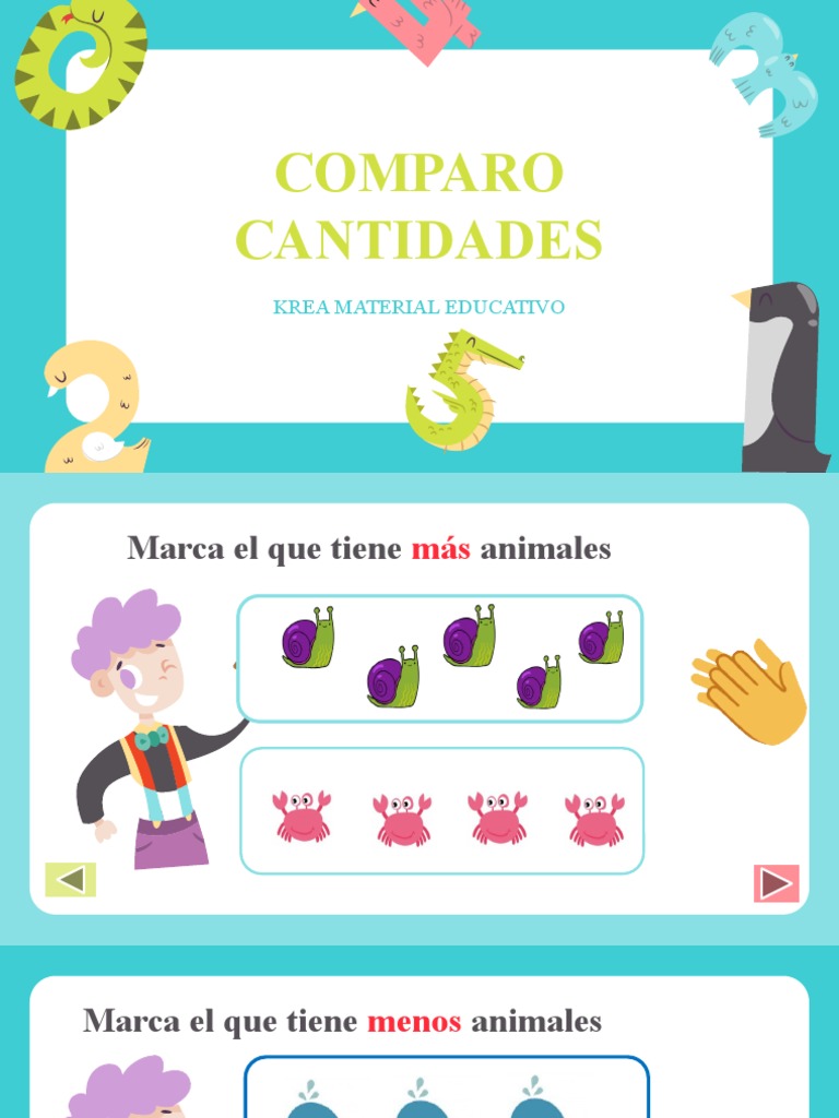 Comparar Cantidades 1° Básico | PDF
