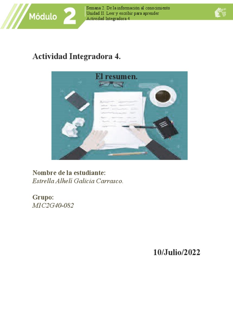 Actividad Integradora 4. El Resumen | PDF | Violación | Escritores Actividad Integradora 4. El Resumen | PDF | Violación | Escritores