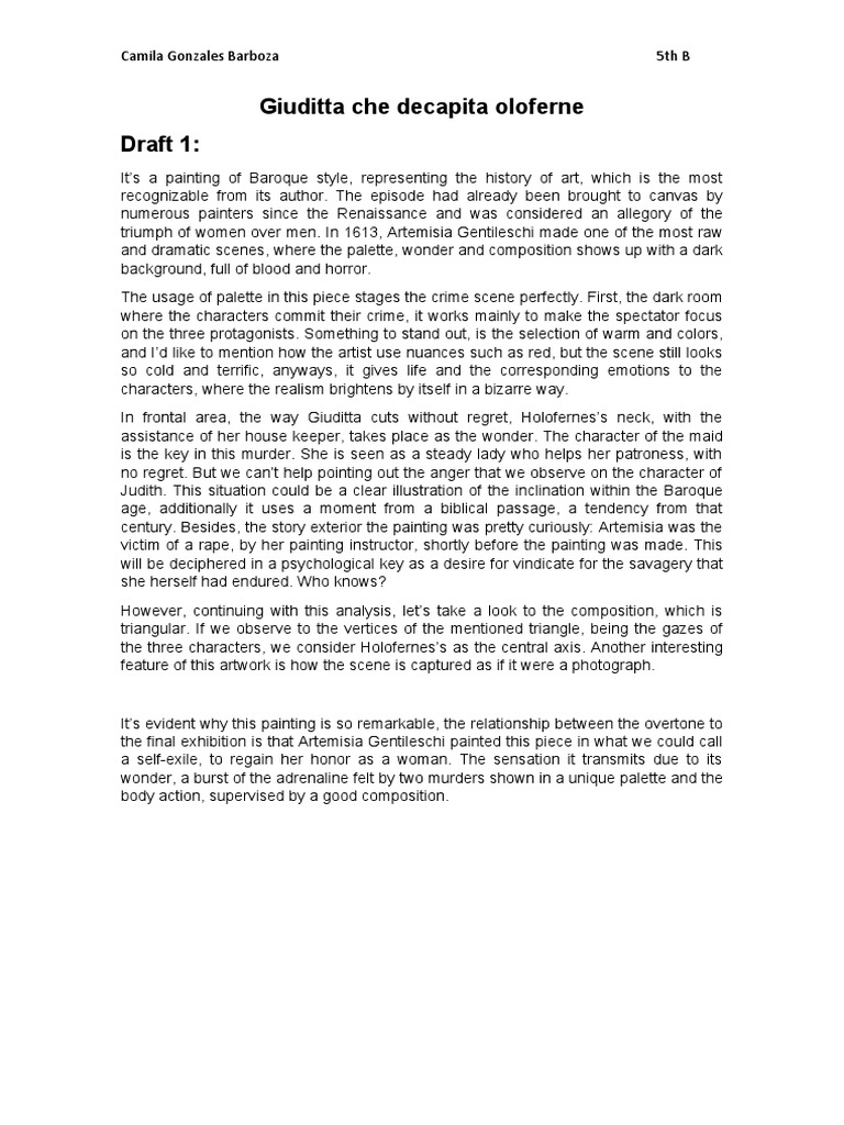 Giuditta Che Decapita Oloferne | PDF | Paintings | Aesthetics