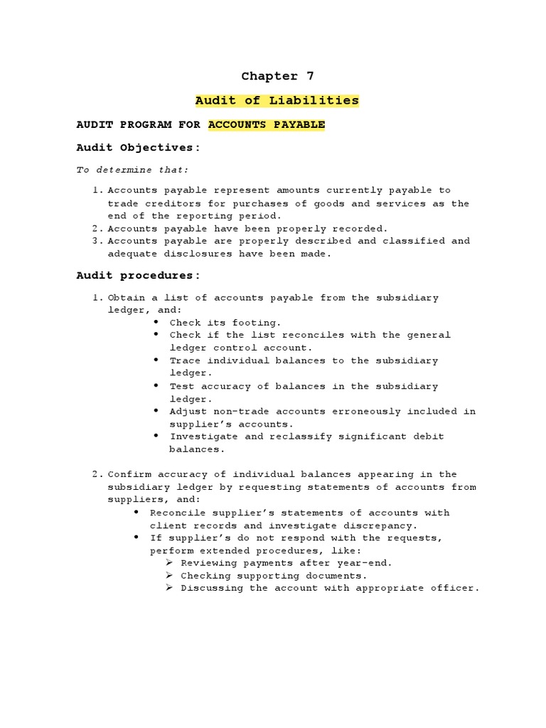 Audit of Liabilities - Compress | PDF