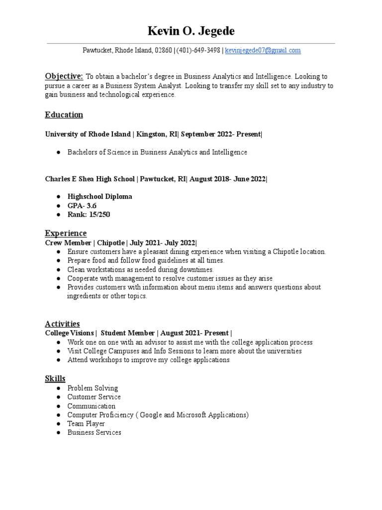 Kevin Jegede - Resume | PDF