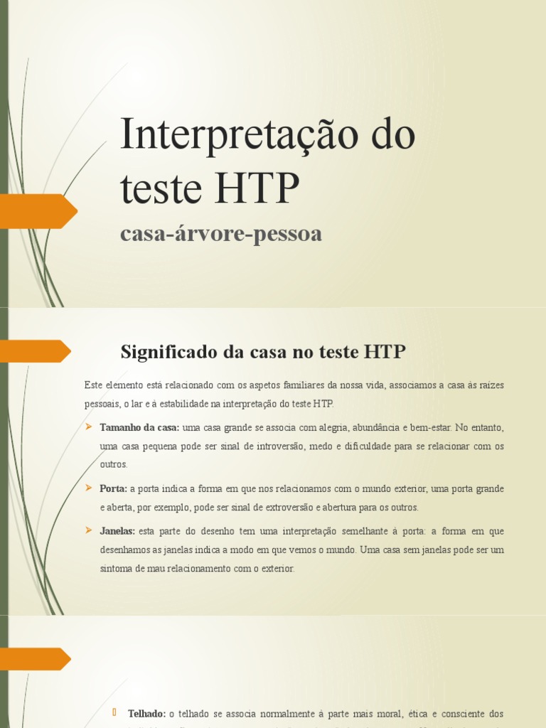Interpretação Do Teste HTP | PDF
